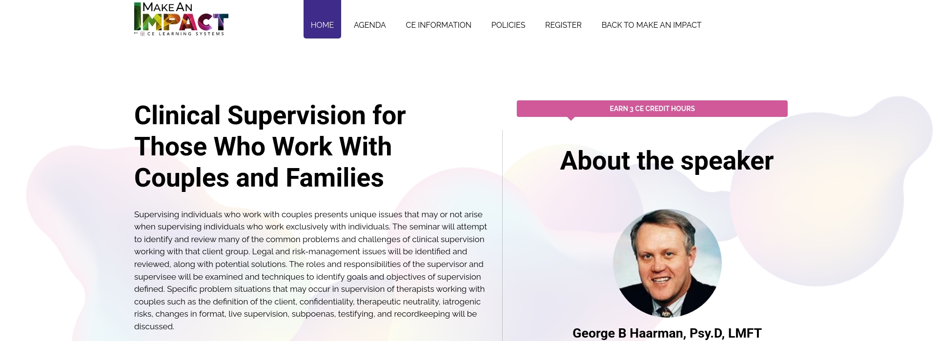 Clinical Supervision for Those Who Work With Couples and Families