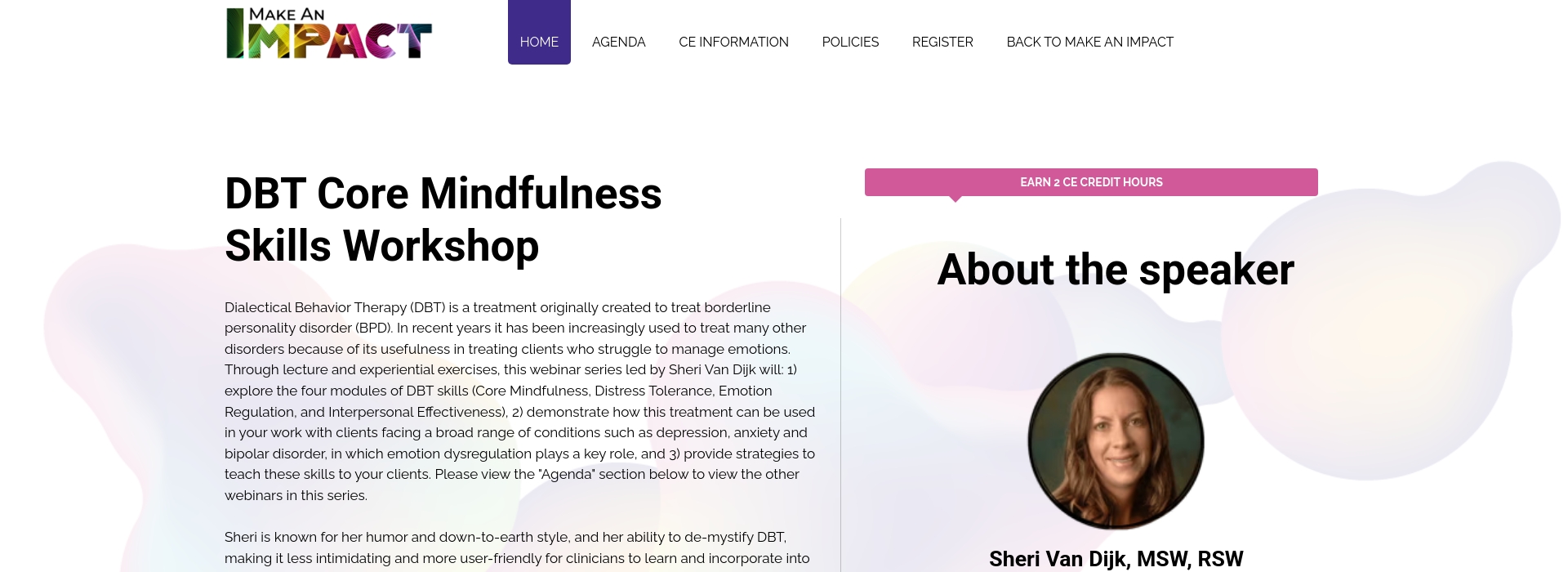 DBT Core Mindfulness Skills Workshop
