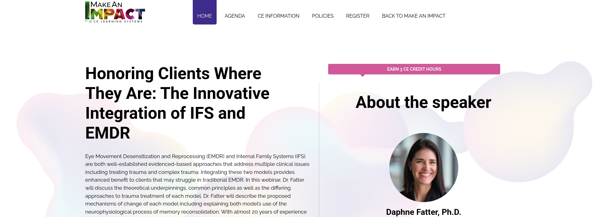Honoring Clients Where They Are: The Innovative Integration of IFS and EMDR