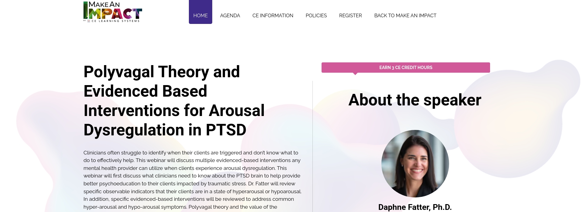 Polyvagal Theory and Evidenced Based Interventions for Arousal ...